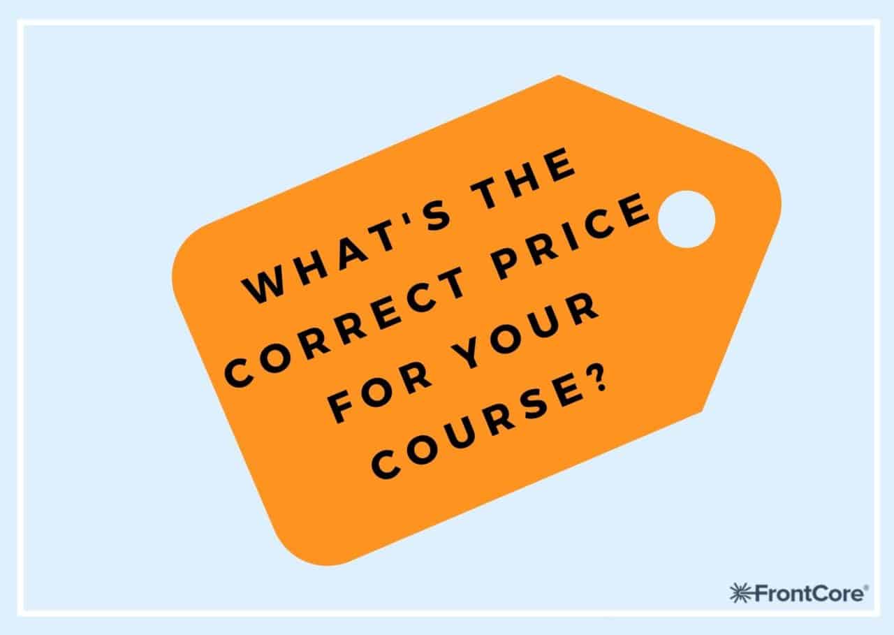 How to correctly price your course - FrontCore - Training